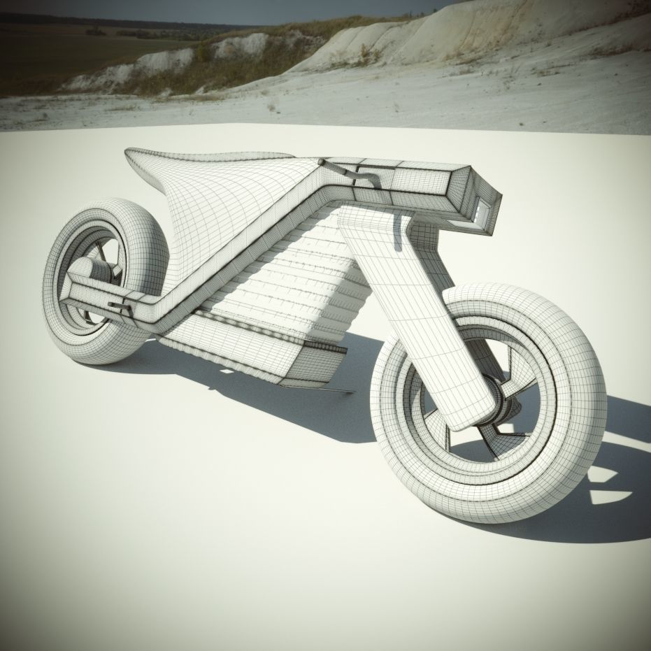 Futuristic Moto 2 3D model | CGTrader