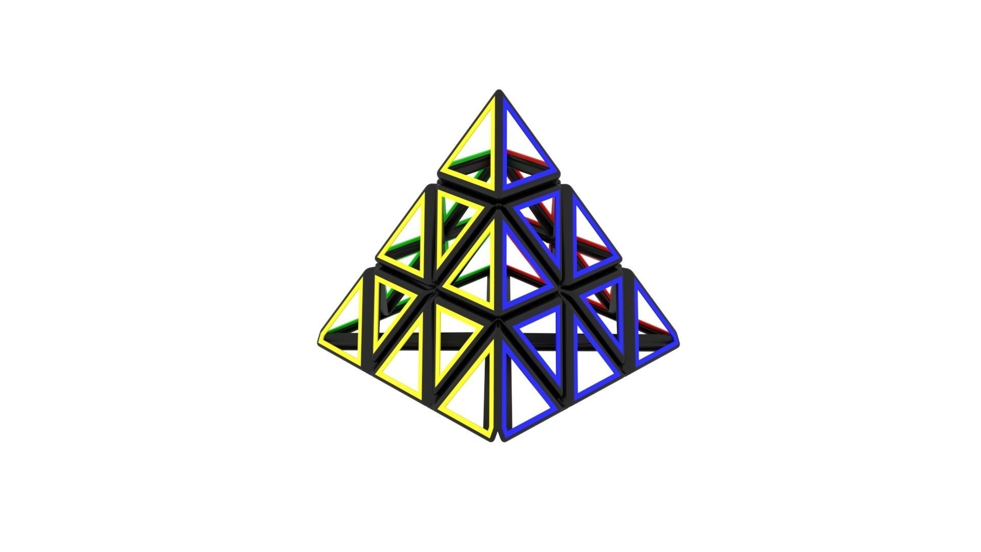 Pyraminx Skeleton 3D model | CGTrader