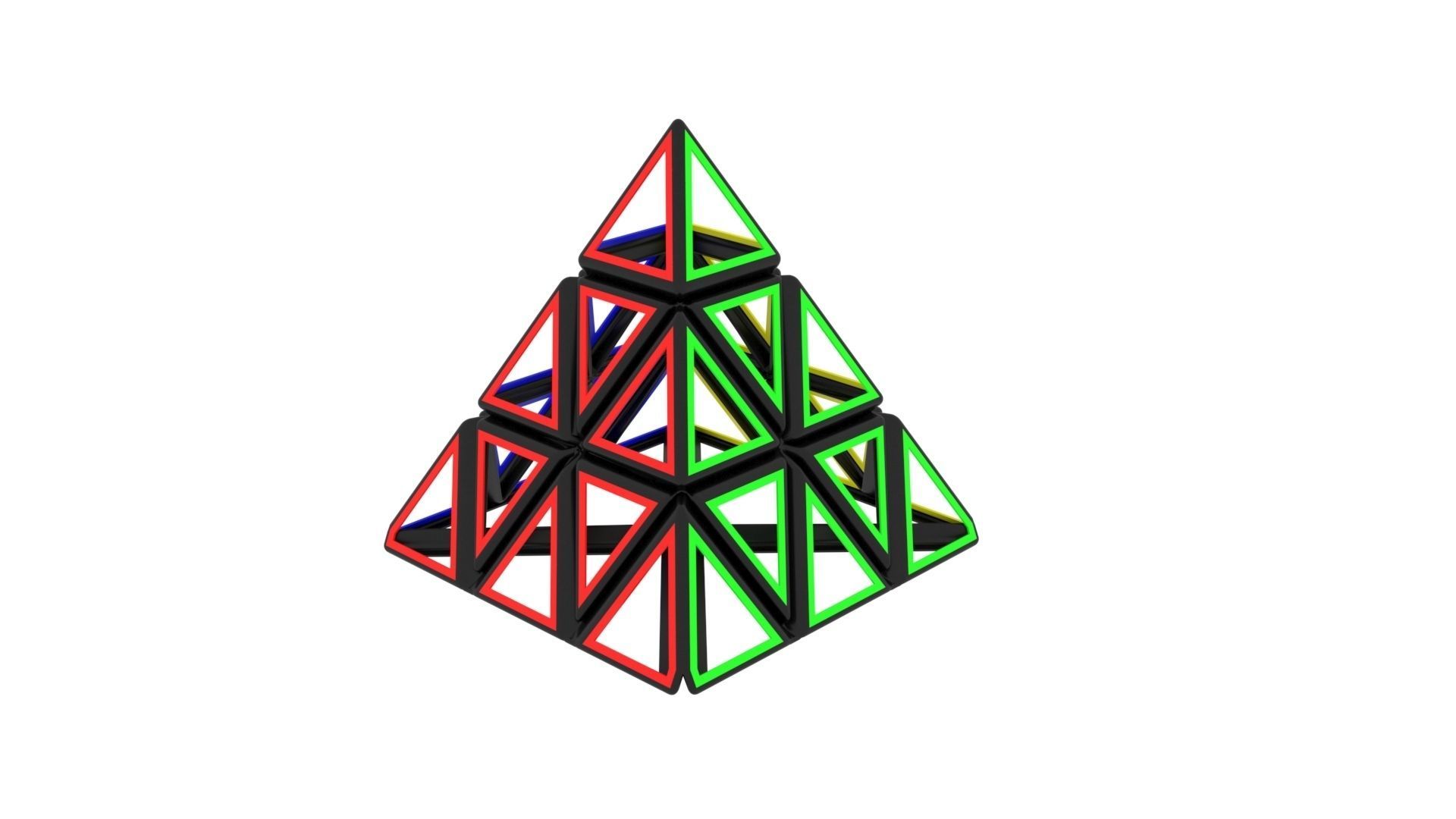 Pyraminx Skeleton 3D model | CGTrader