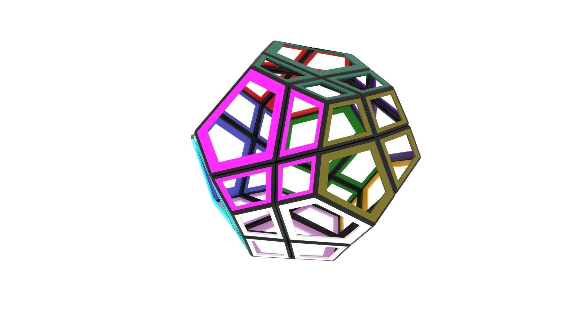 Skewb Ultimate Skeleton 3D model | CGTrader
