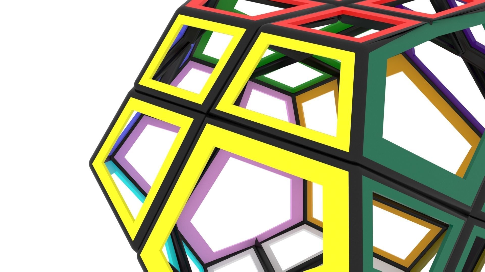 Skewb Ultimate Skeleton 3D model | CGTrader