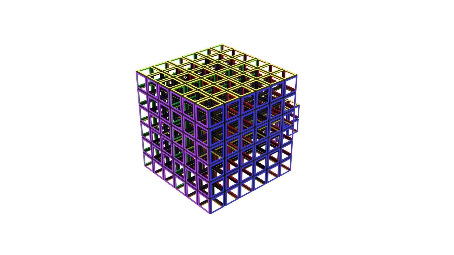 Rubiks Cubes Skeleton Collection 3D model | CGTrader