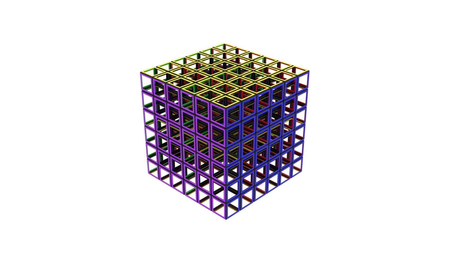 Rubiks Cubes Skeleton Collection 3D model | CGTrader