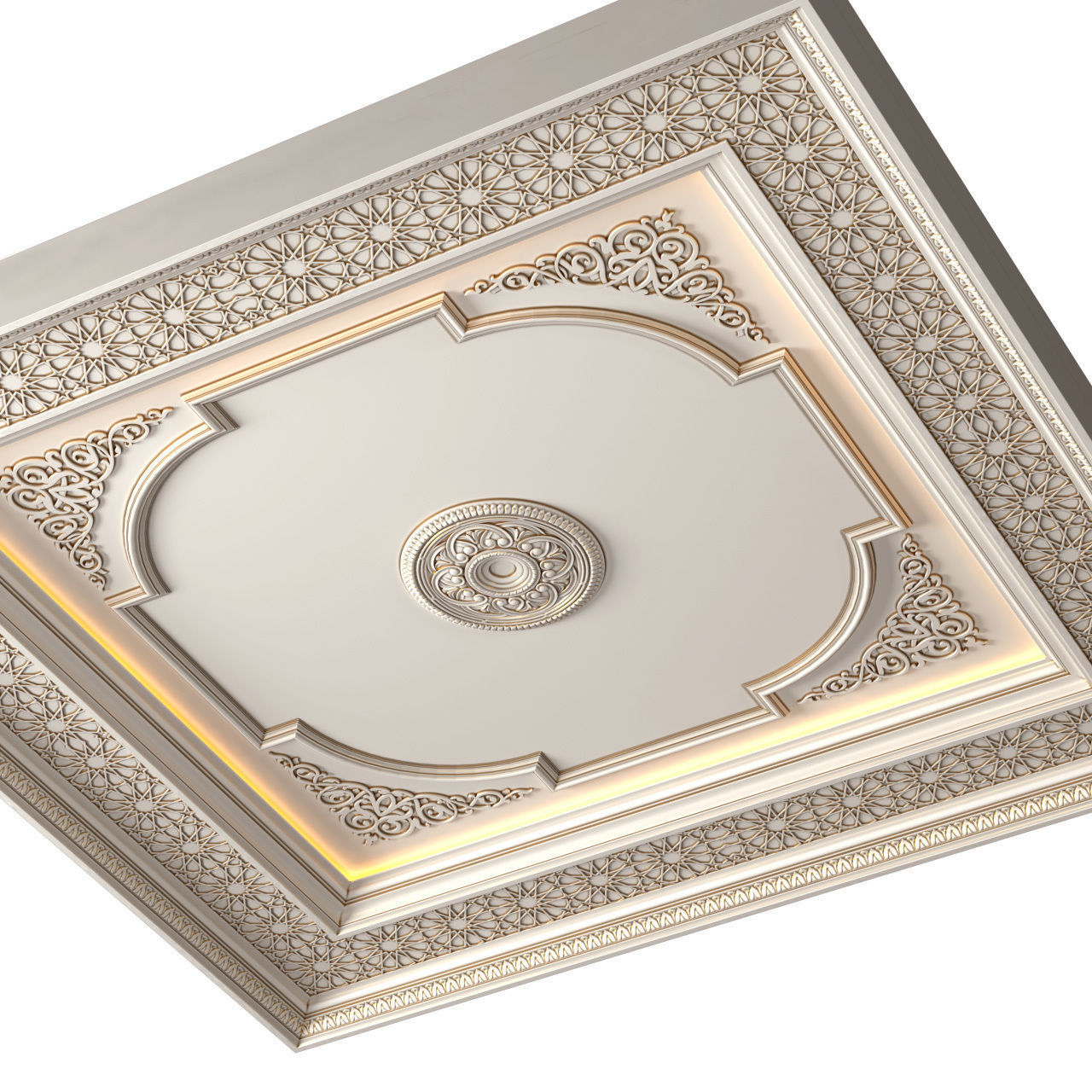 Oriental Ceiling Decorative Set 3D model | CGTrader