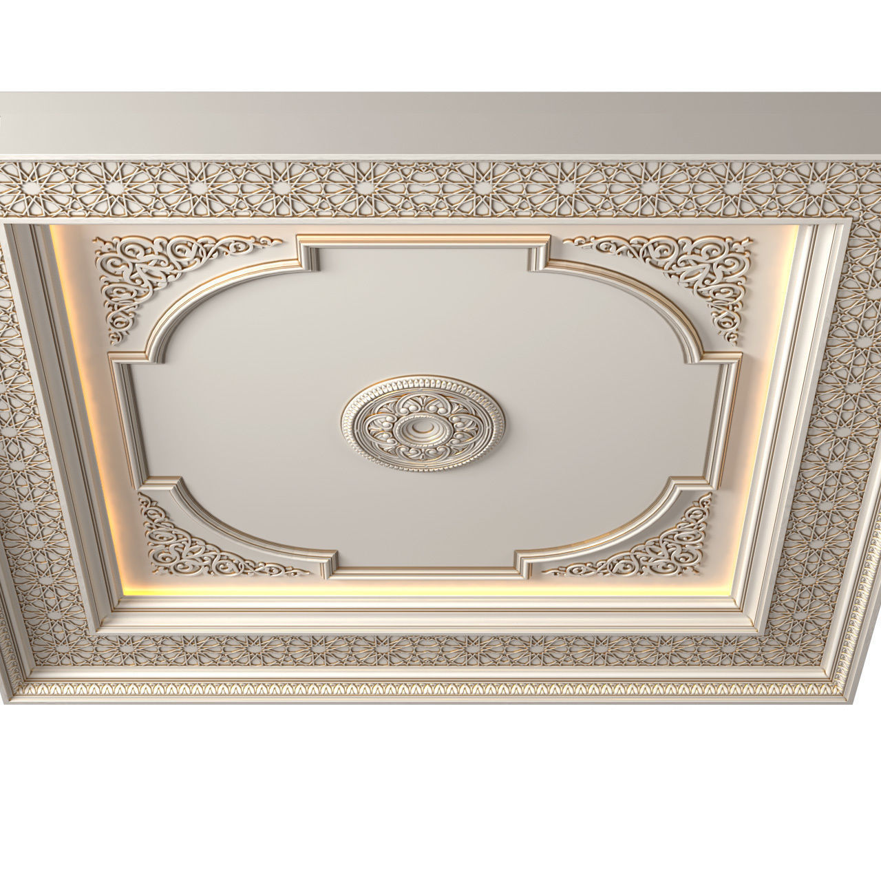 Oriental Ceiling Decorative Set 3D model | CGTrader