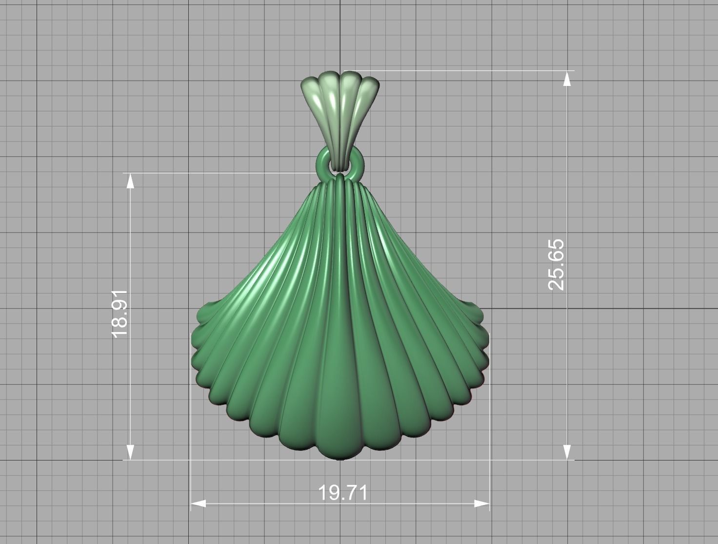 Scallop Shell Pendant Nautical Jewelry Necklace 3D model 3D printable ...