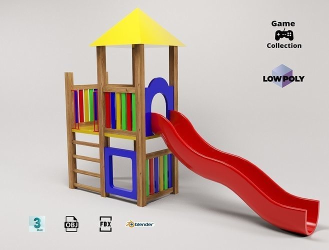 3D model Playground slide VR / AR / low-poly | CGTrader