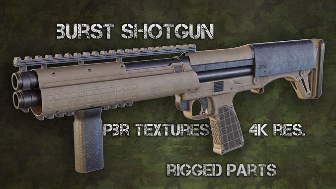 3D model Burst Shotgun VR / AR / low-poly rigged | CGTrader