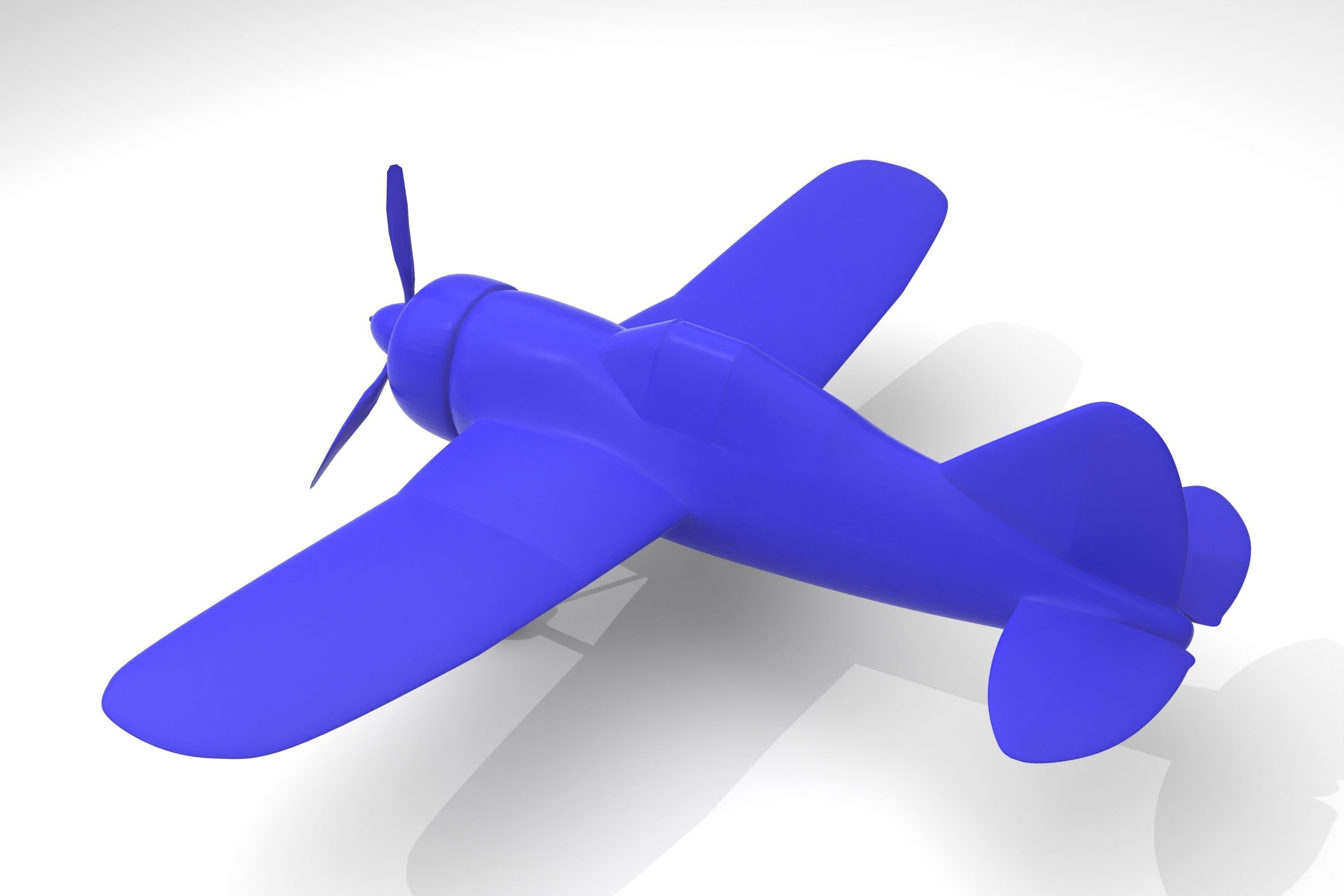 Brewster F2A Buffalo - 3D Print Ready simple 3D model 3D printable ...