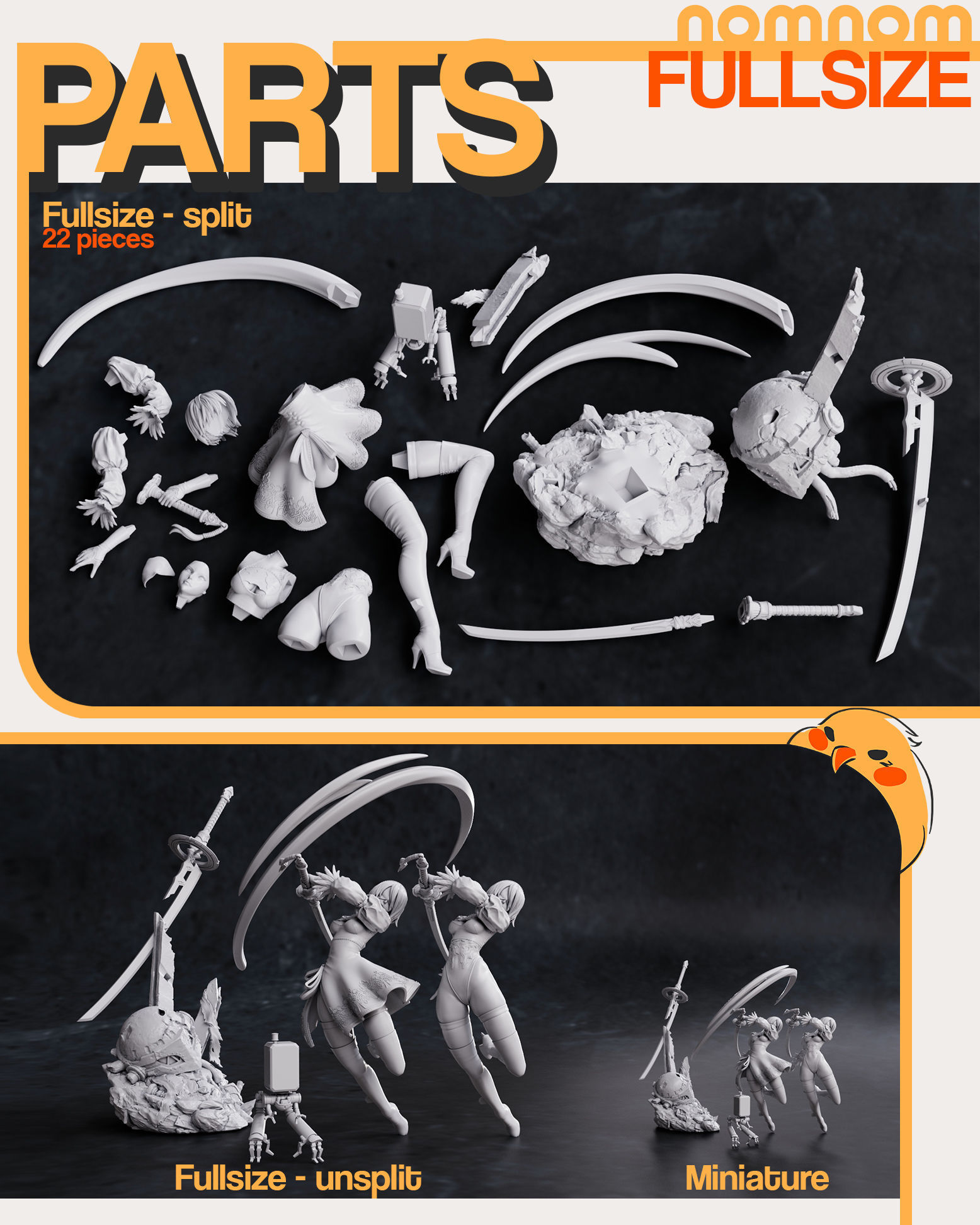 2b - Nier Automata 3D model 3D printable | CGTrader