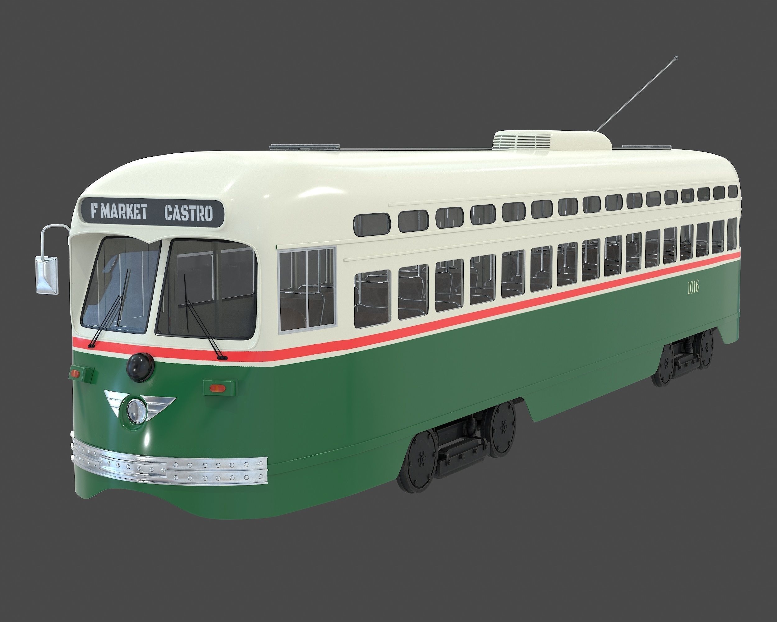 PCC Trolley Car Municipal Retro Railway 3D model | CGTrader
