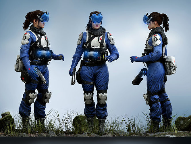 3D model Sci Fi Medic Soldier VR / AR / low-poly rigged | CGTrader