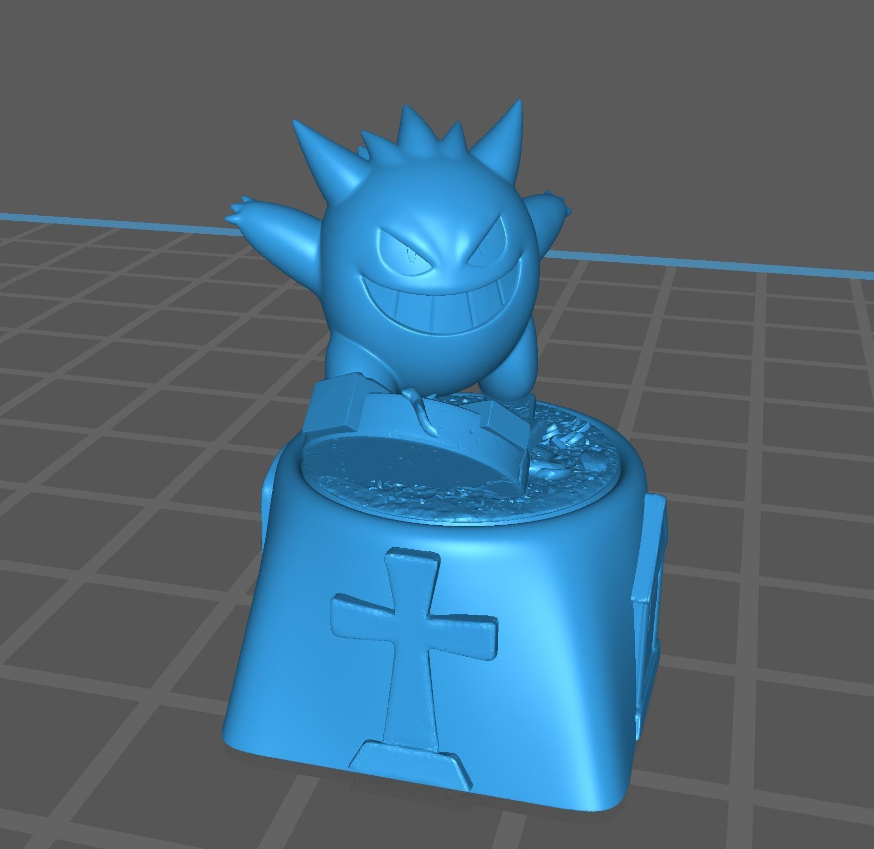 Keycap Pokemon gengar graveyard 3D model 3D printable | CGTrader
