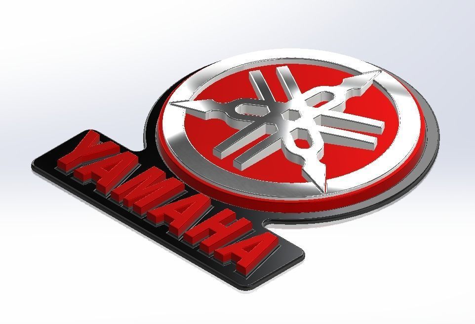 YAMAHA logo emblem 3D model 3D printable | CGTrader