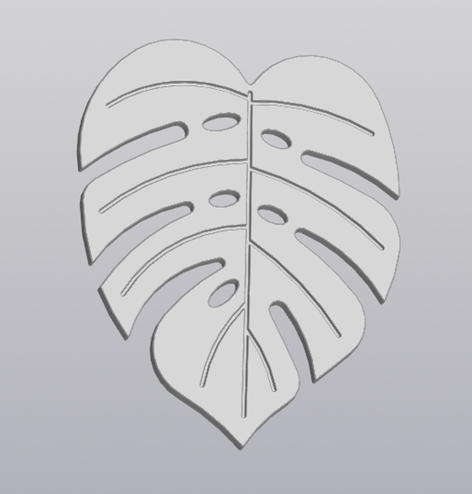 Cup coaster Monstera Leaf 3D model 3D printable | CGTrader