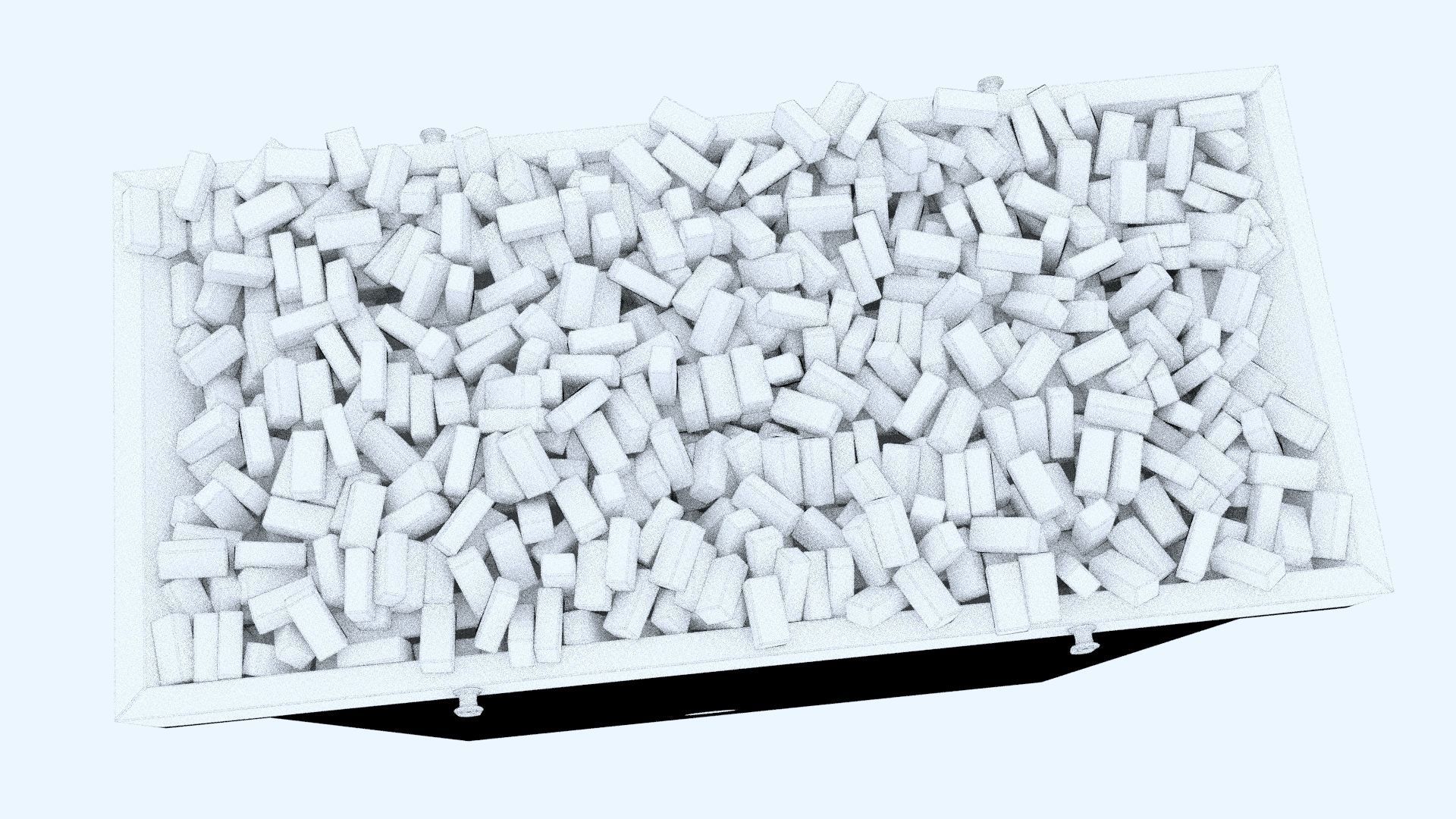 Industrial Container with bricks 3 3D model | CGTrader