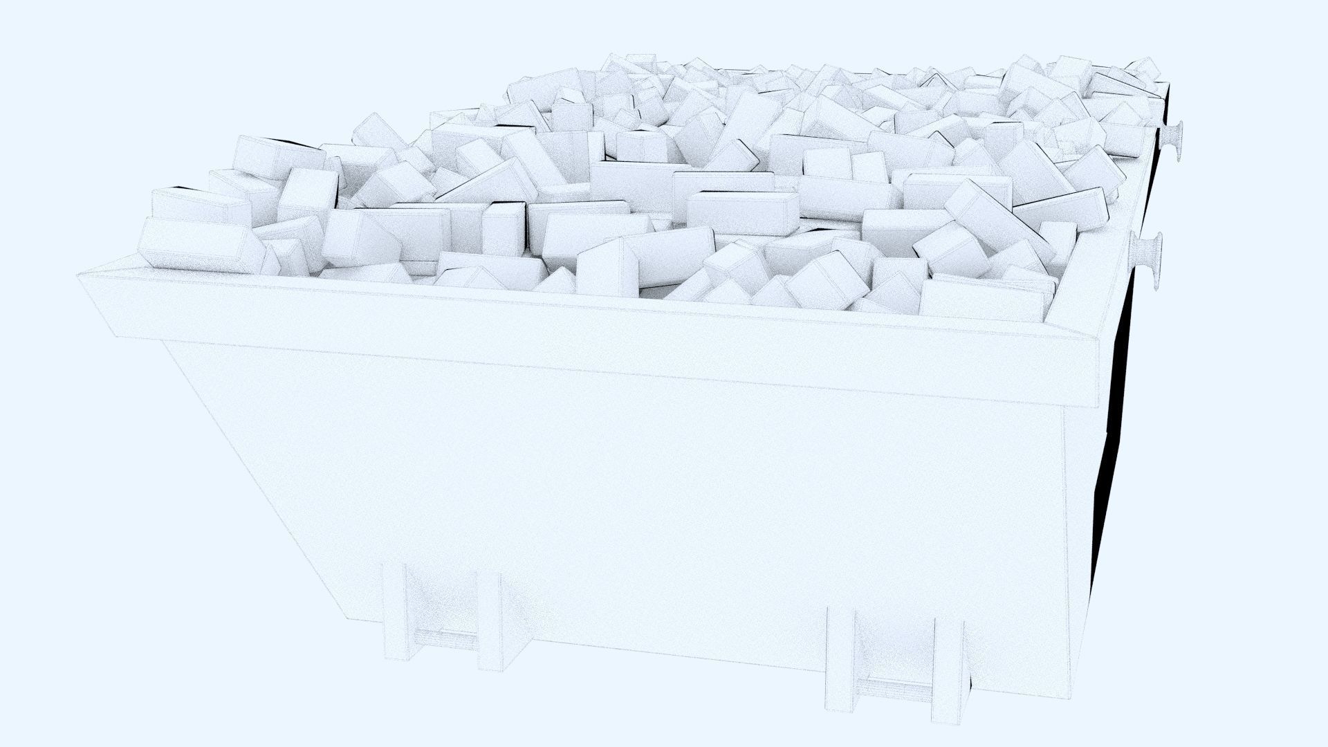 Industrial Container with bricks 3 3D model | CGTrader
