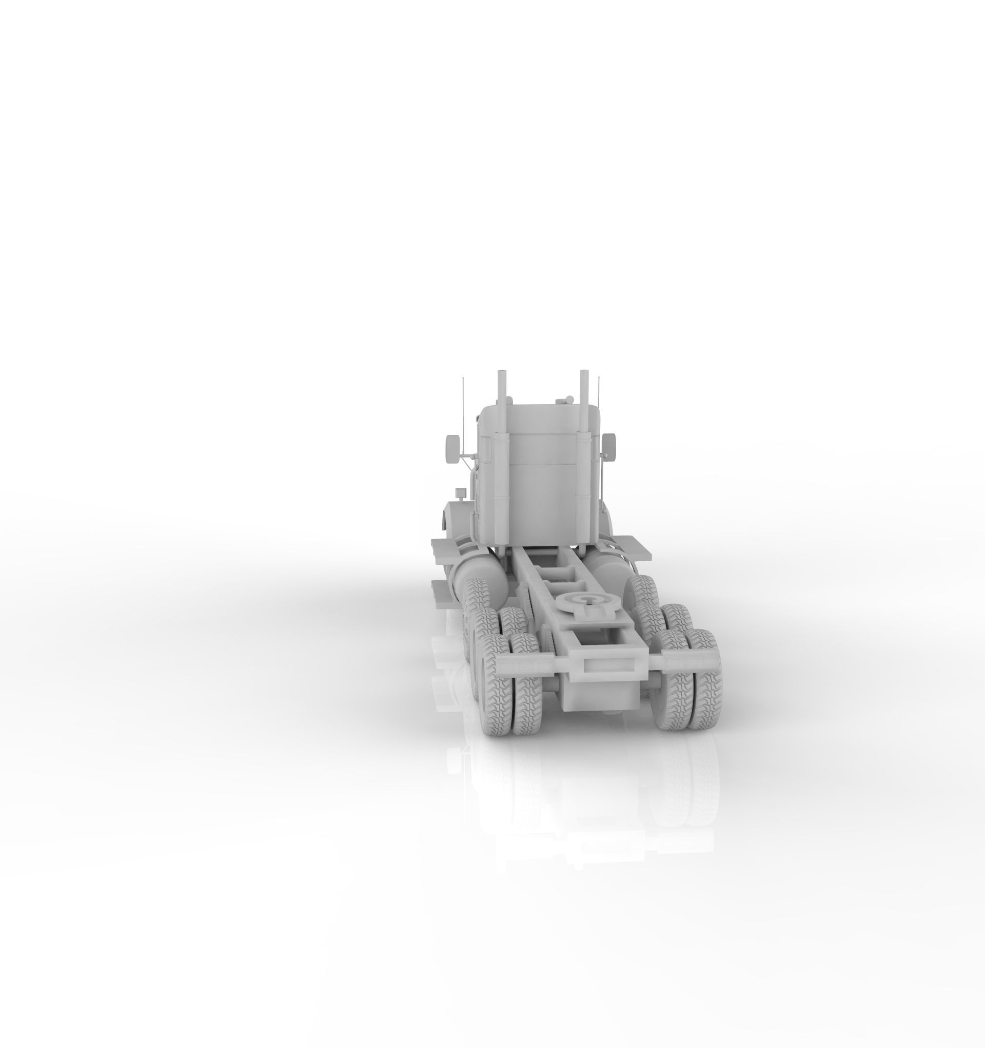 Kenworth T800 Chassis Truck 4axle 2005 3D model 3D printable | CGTrader