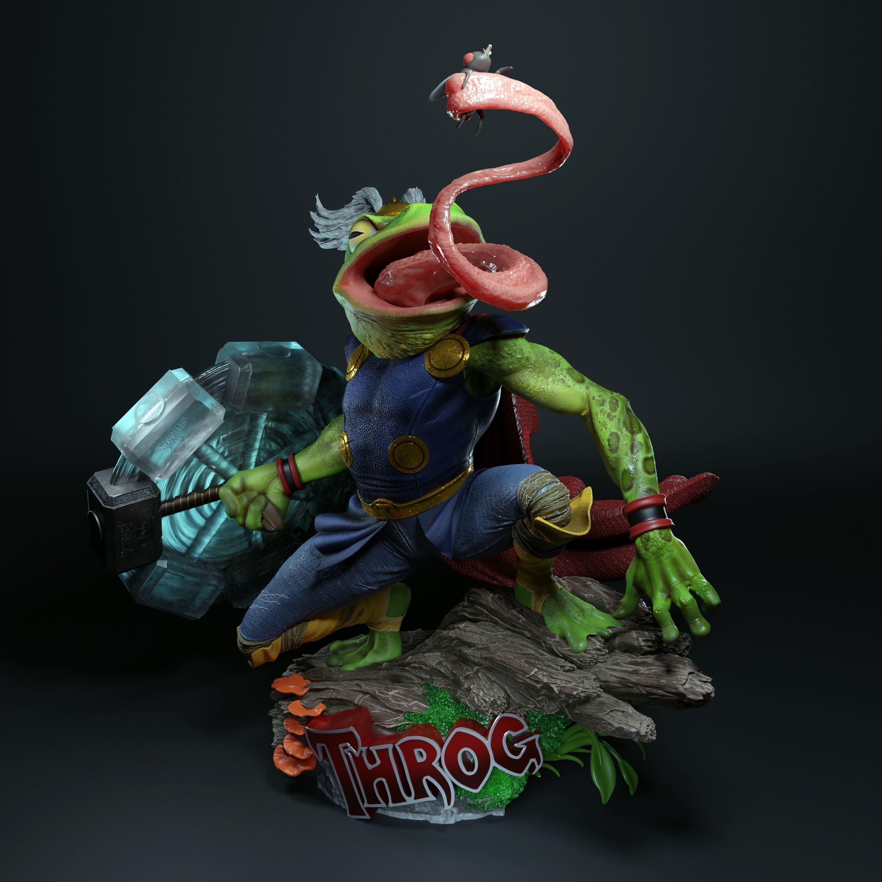 Throg the frog - thor 3D model 3D printable | CGTrader