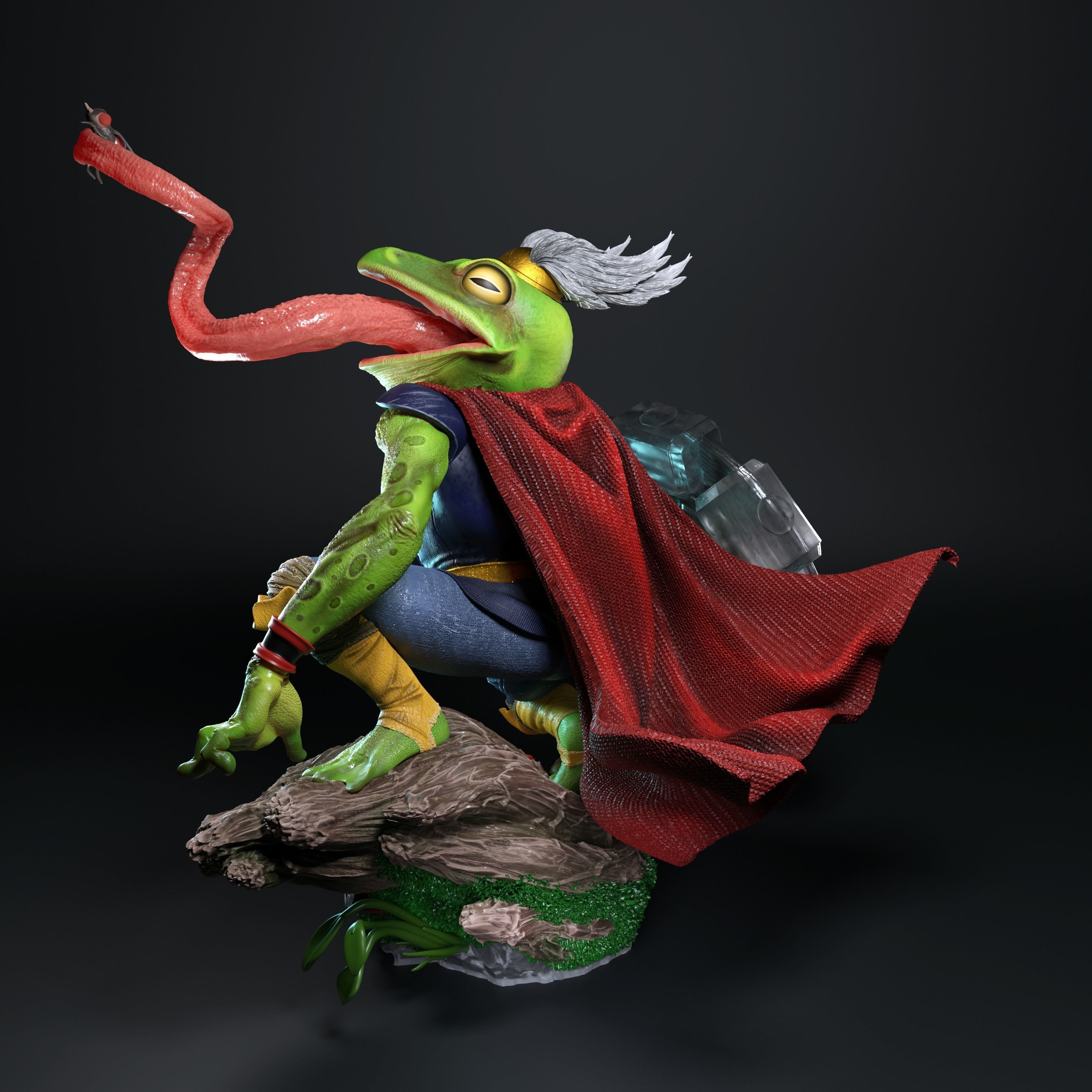 Throg the frog - thor 3D model 3D printable | CGTrader