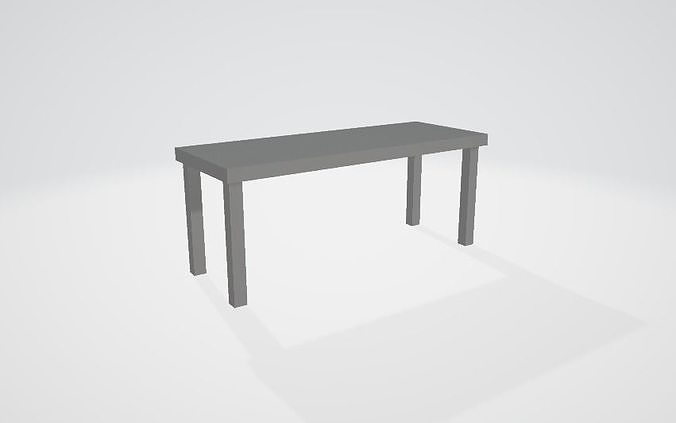 Simple Table free 3D model | CGTrader