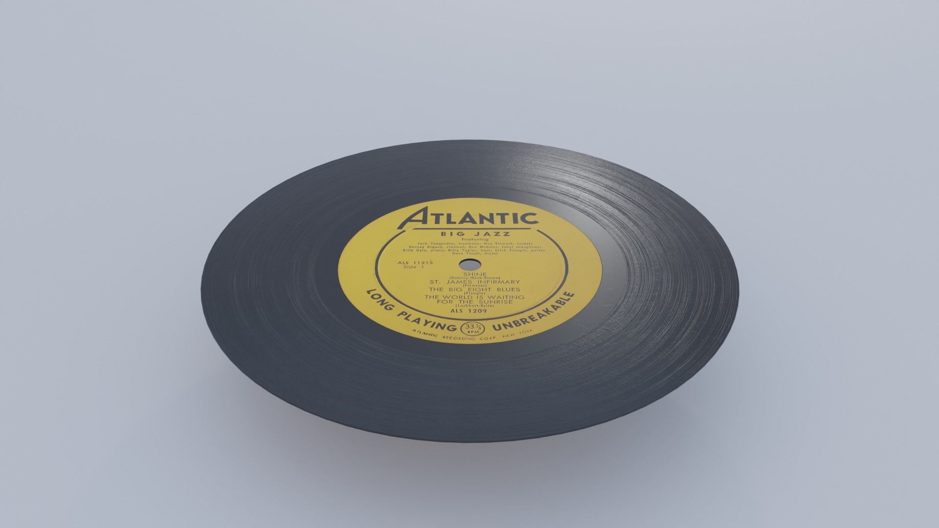 3D model Retro Vinyl Disk with 4K Textures VR / AR / low-poly | CGTrader