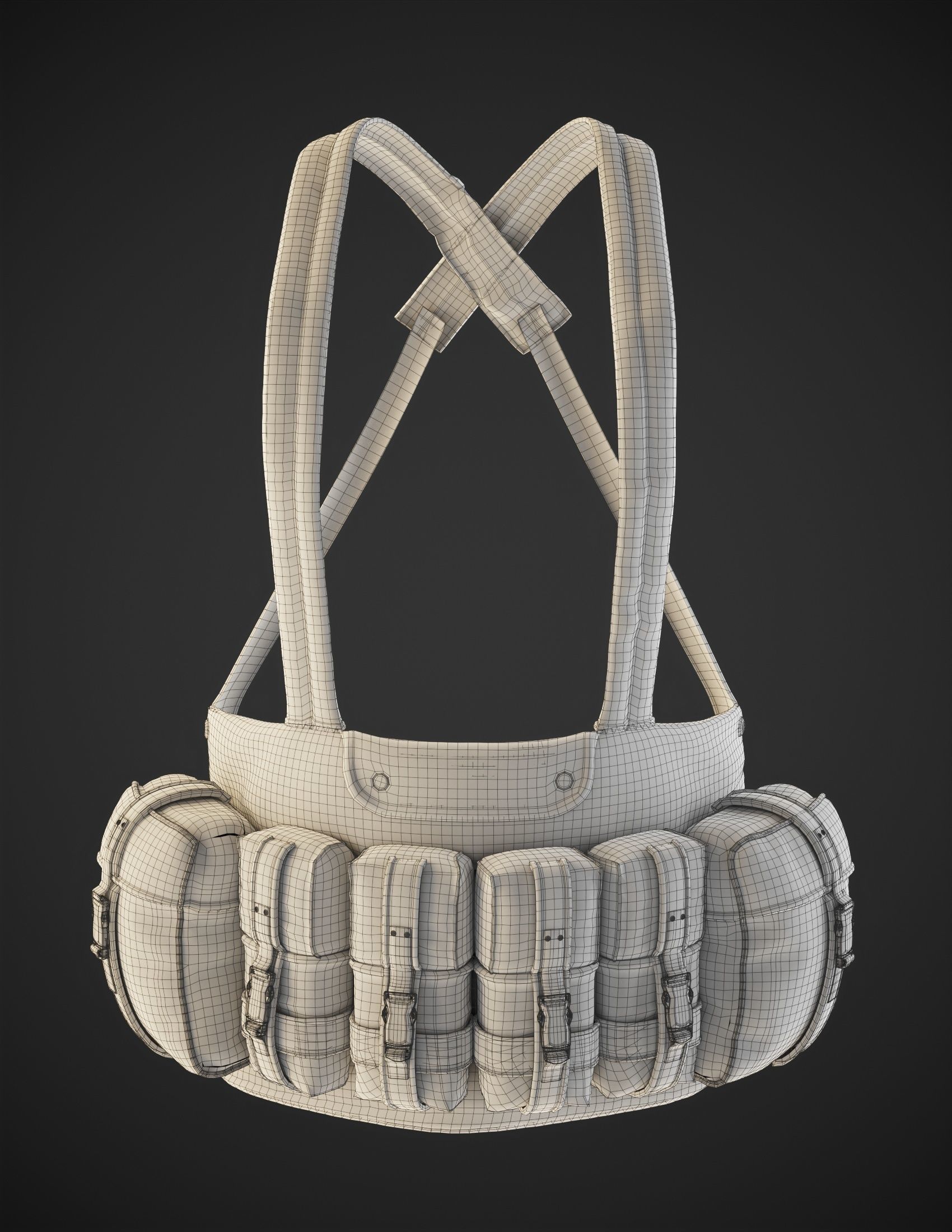 3D model Military Props Vol 03 Chest Rigs Collection VR / AR / low-poly ...