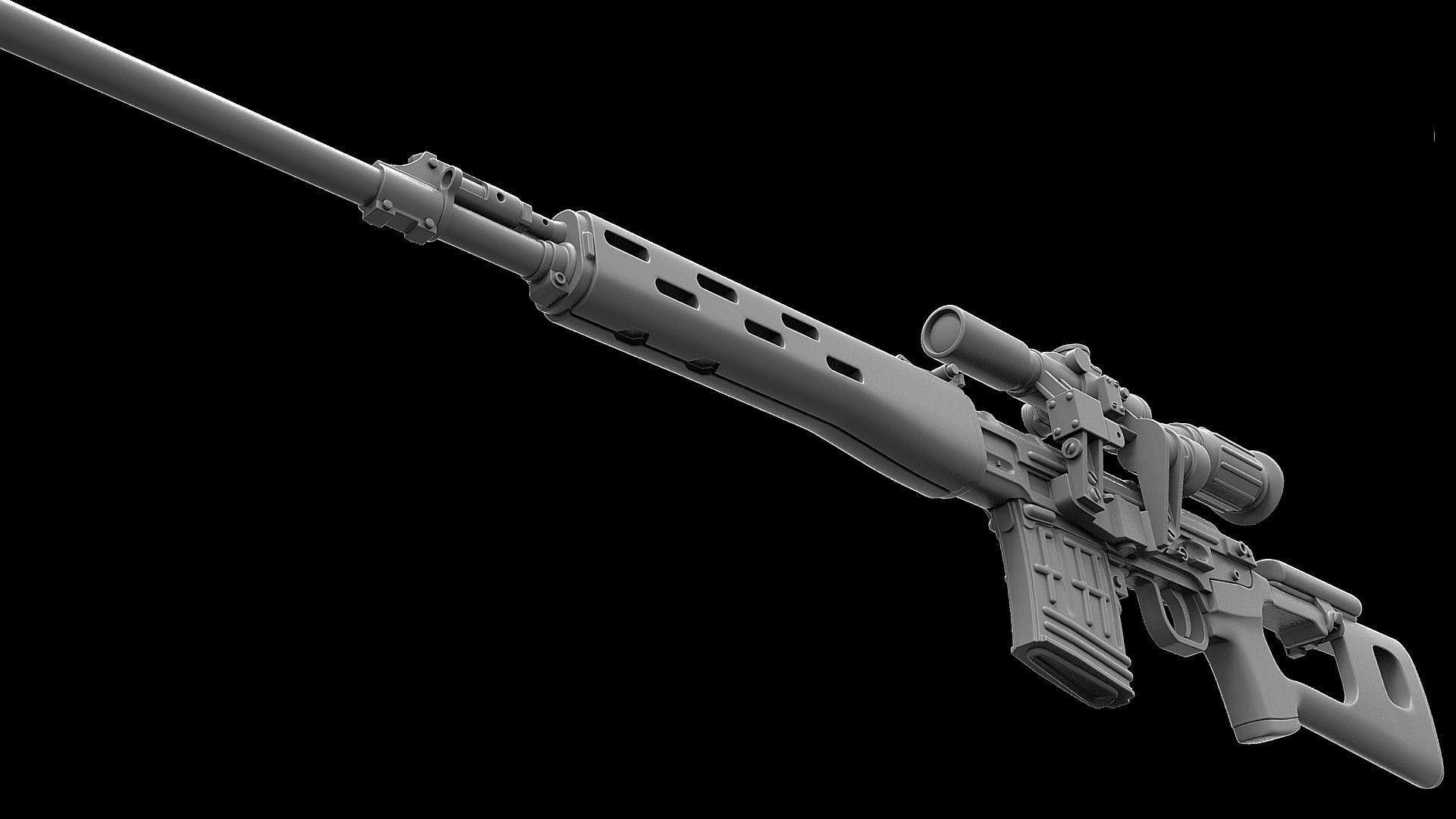Dragunov SVD 3D model | CGTrader