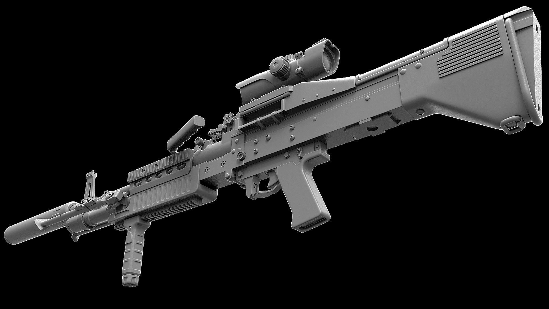 M60E4 air rifle 3D model | CGTrader