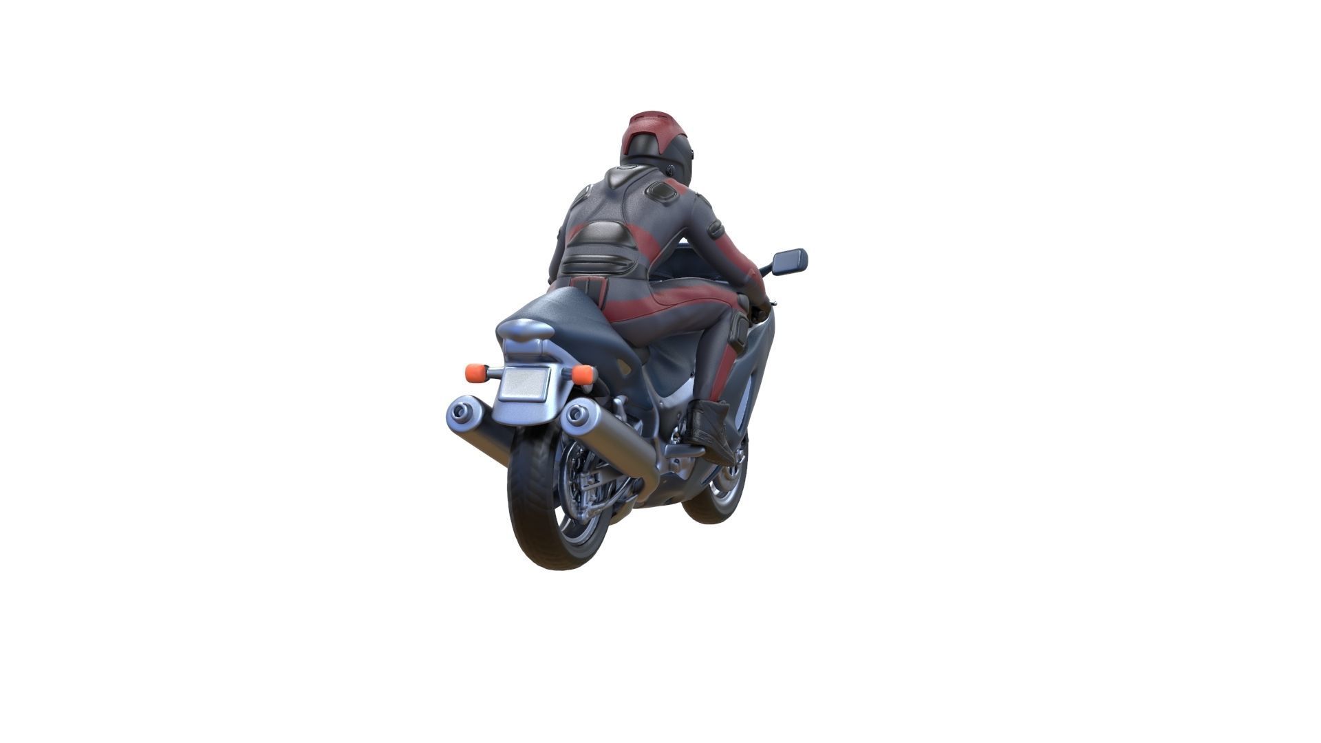 Motor rider and motorcycle 3D model 3D printable | CGTrader