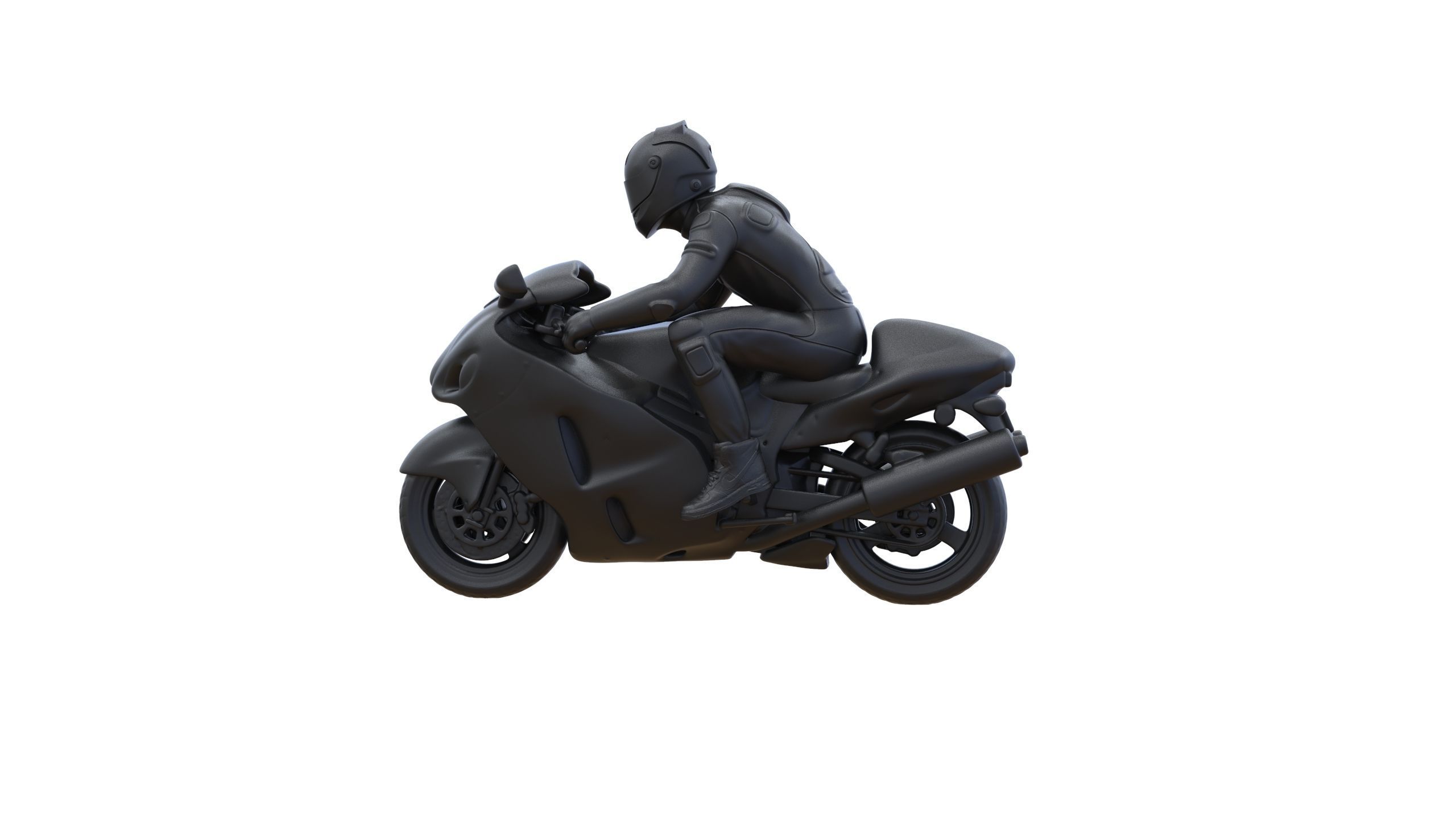 Motor rider and motorcycle 3D model 3D printable | CGTrader