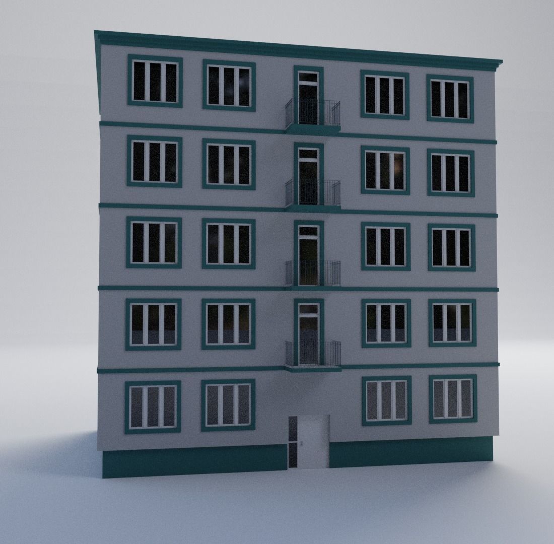 Apartment building 3D model | CGTrader