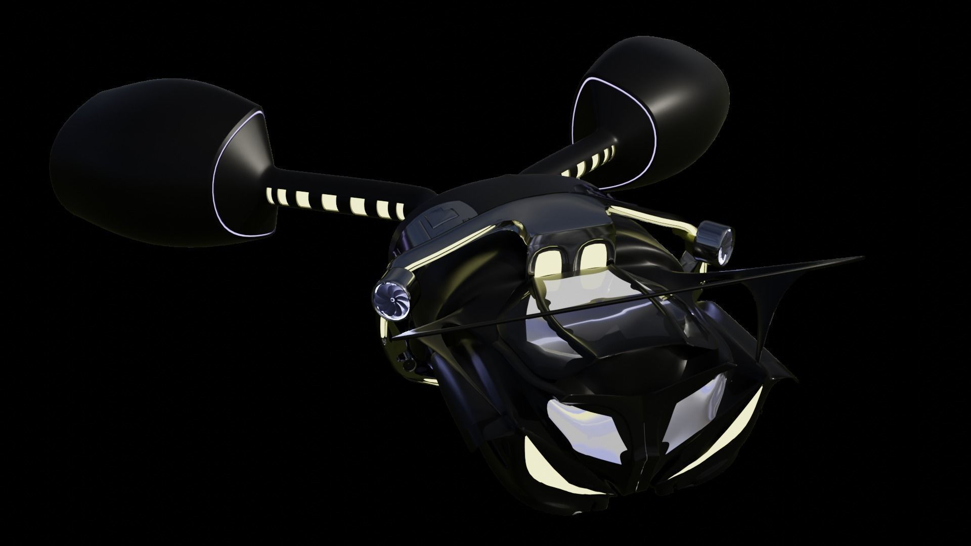 Cyberpunk sci fi flying car free 3D model | CGTrader