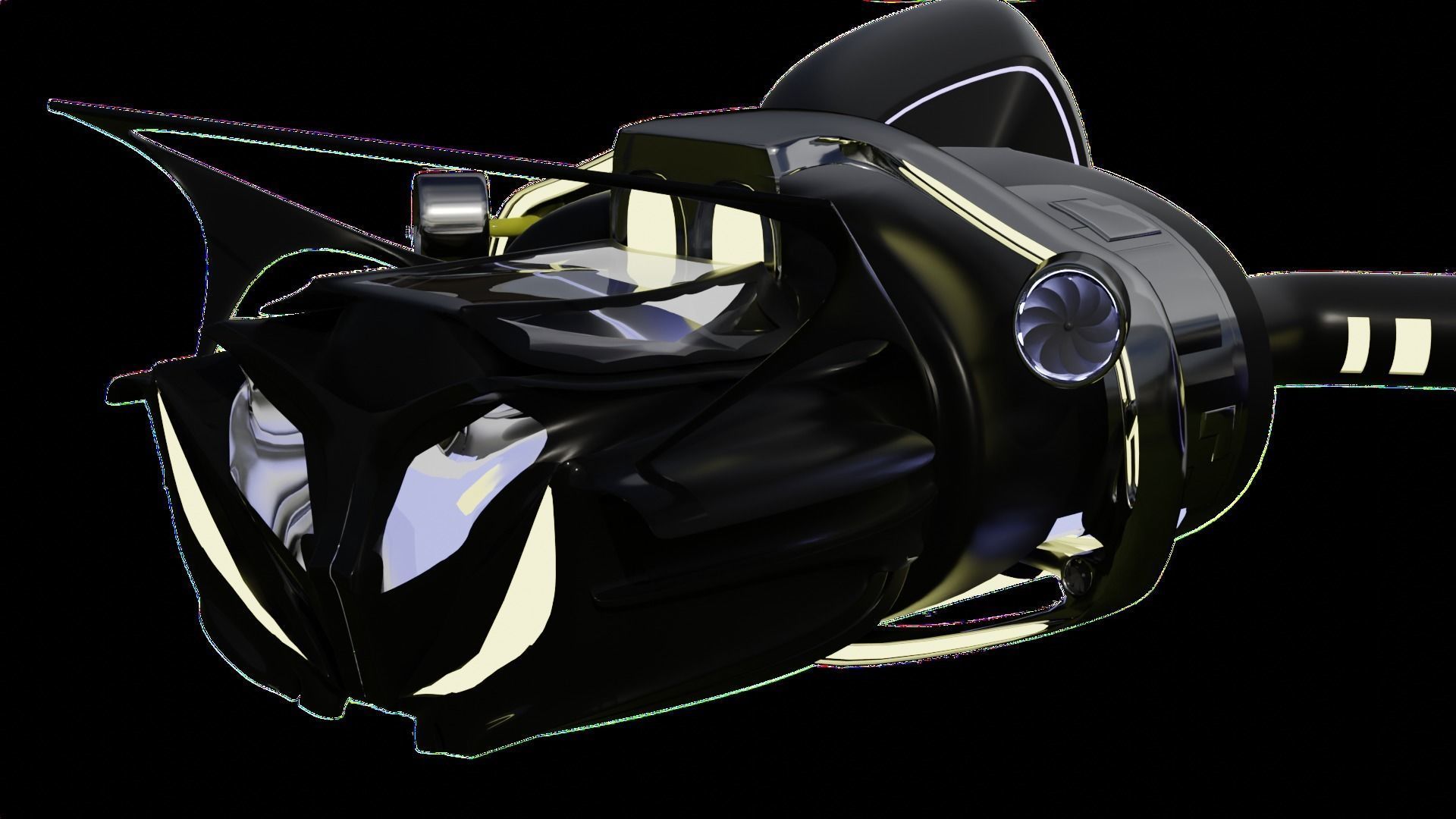 Cyberpunk sci fi flying car free 3D model | CGTrader