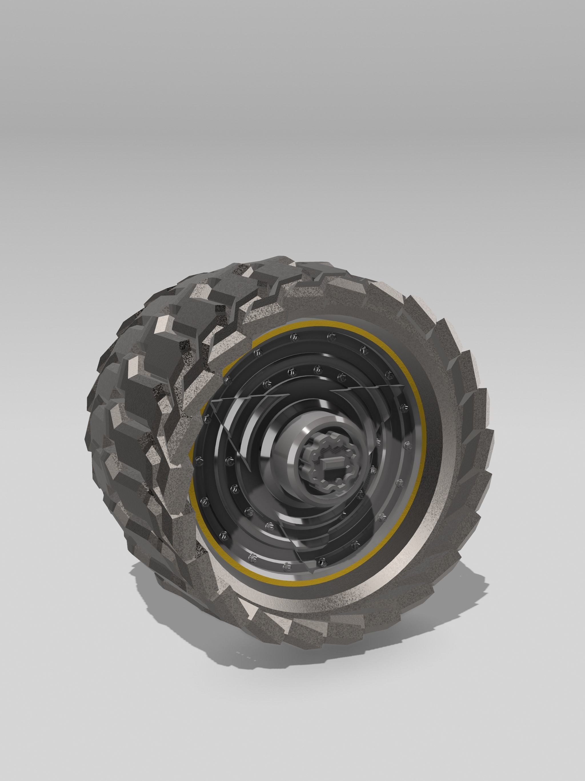 Heavy Duty Sci Fi Wheels and Tires or Tracks 3D model 3D printable ...