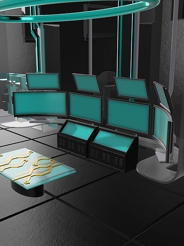 Diorama TVs Screens and vintage super computer 3D model 3D printable ...
