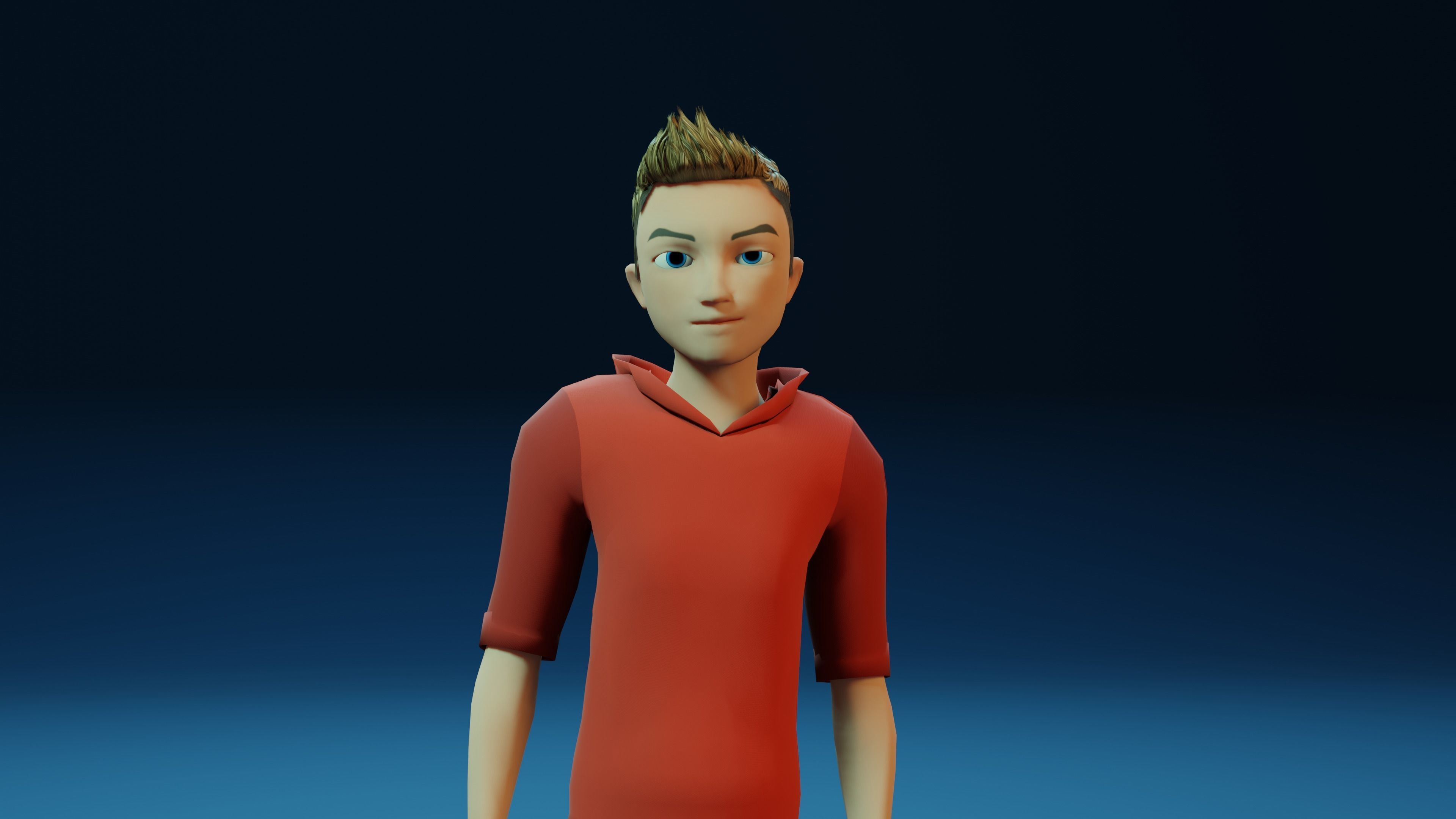 3D model Emma and lucas Cartoon character with control Rig Low-poly VR ...