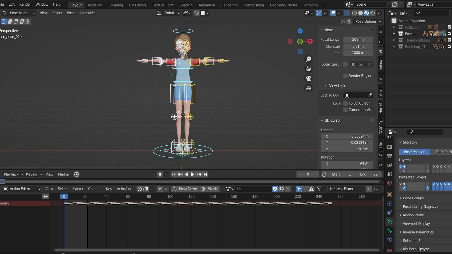 3D model Emma and lucas Cartoon character with control Rig Low-poly VR ...