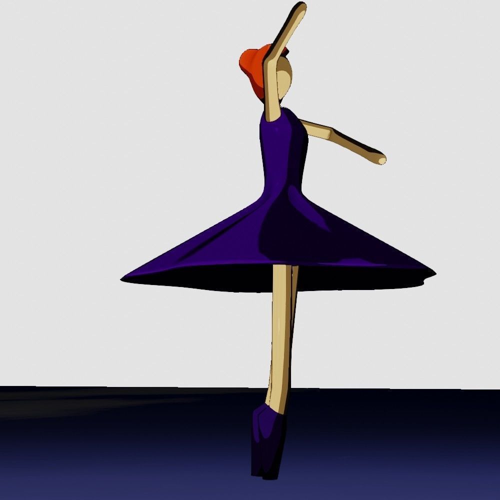 Ballerina im Sprung Dancer Ballet 3D model | CGTrader
