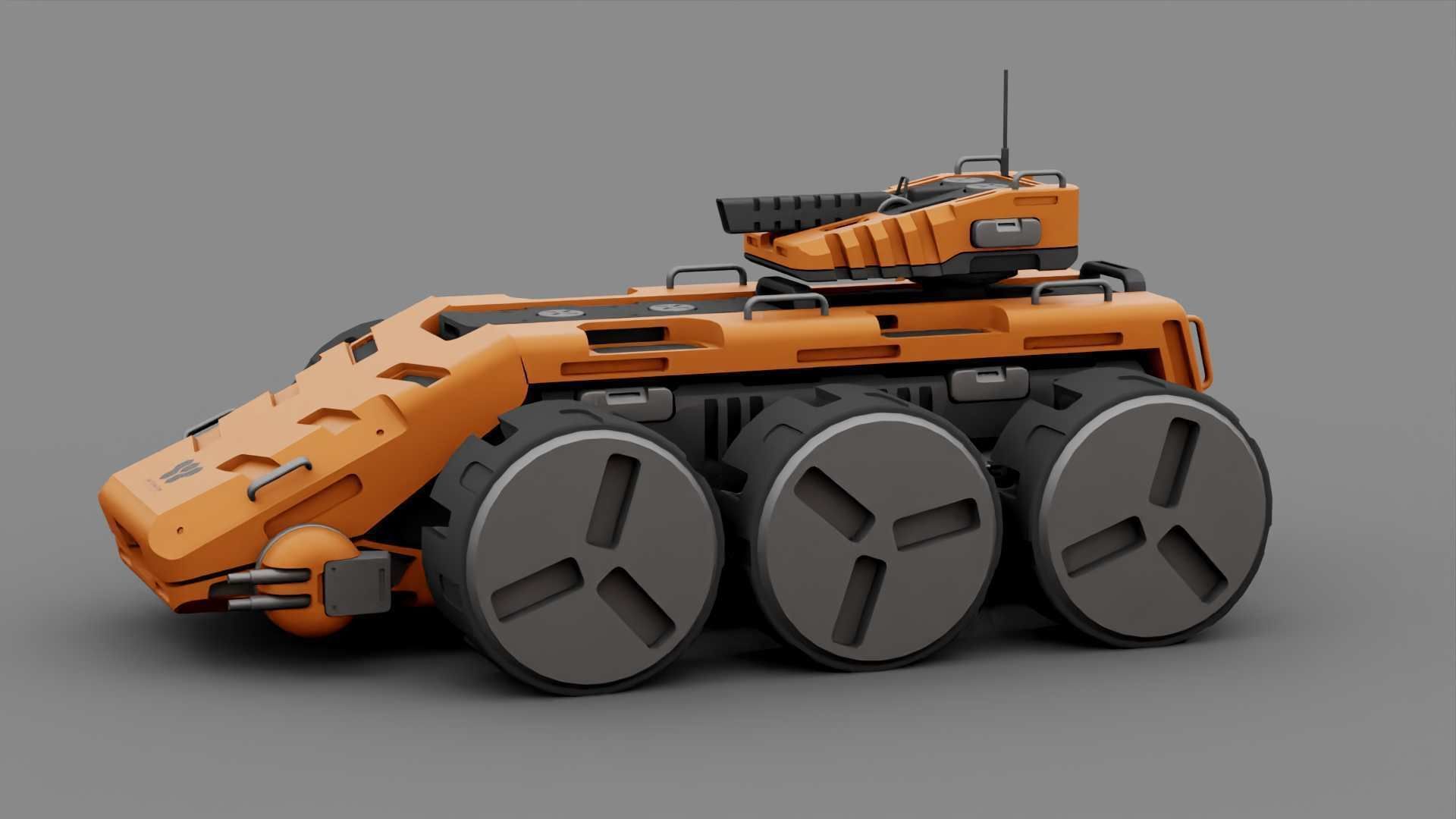 SCII-fI MILITARY VEHICLE RIGGED 3D model rigged | CGTrader