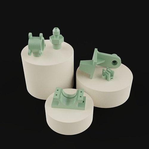 Metal pieces 3D model | CGTrader