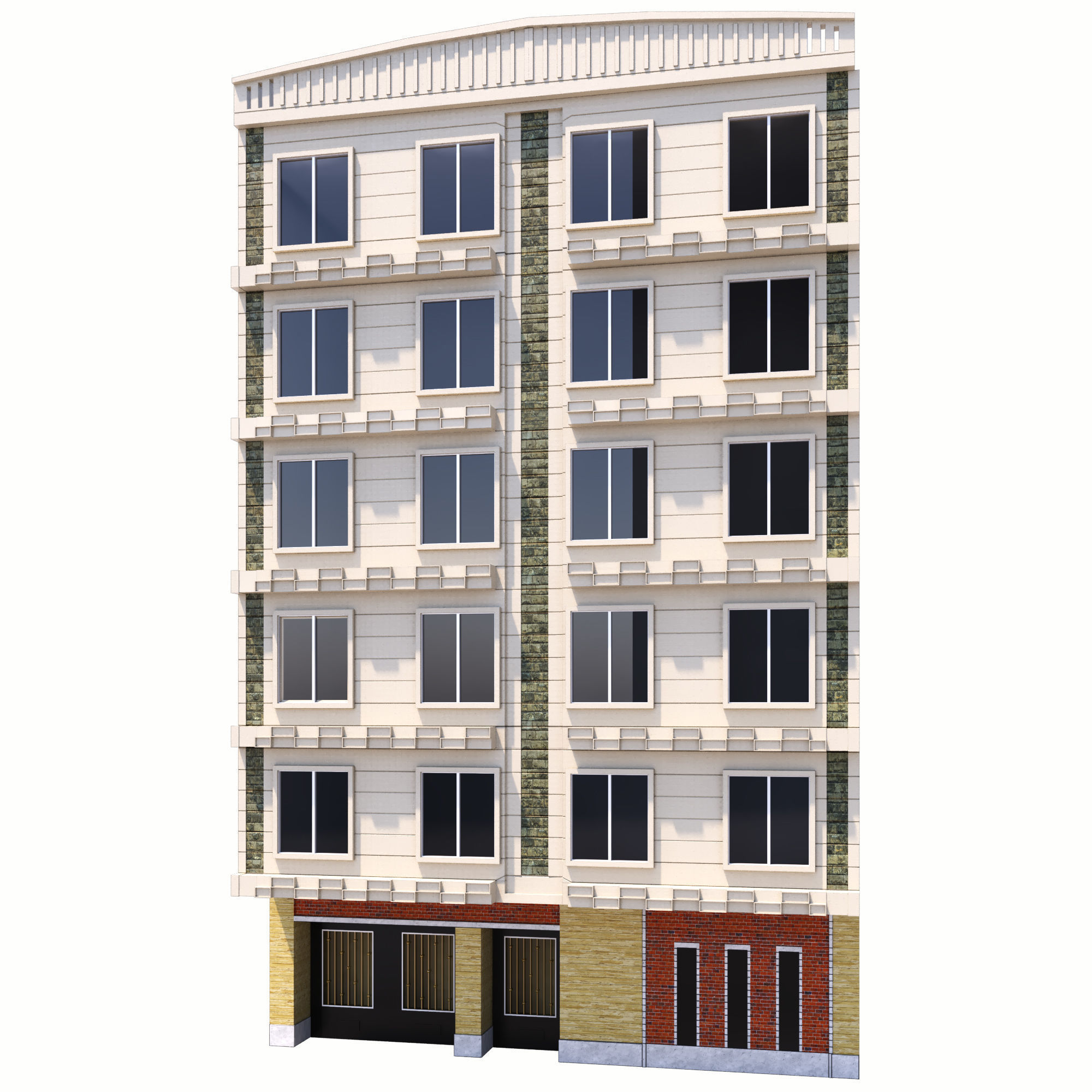 House three story apartment building 3D model | CGTrader