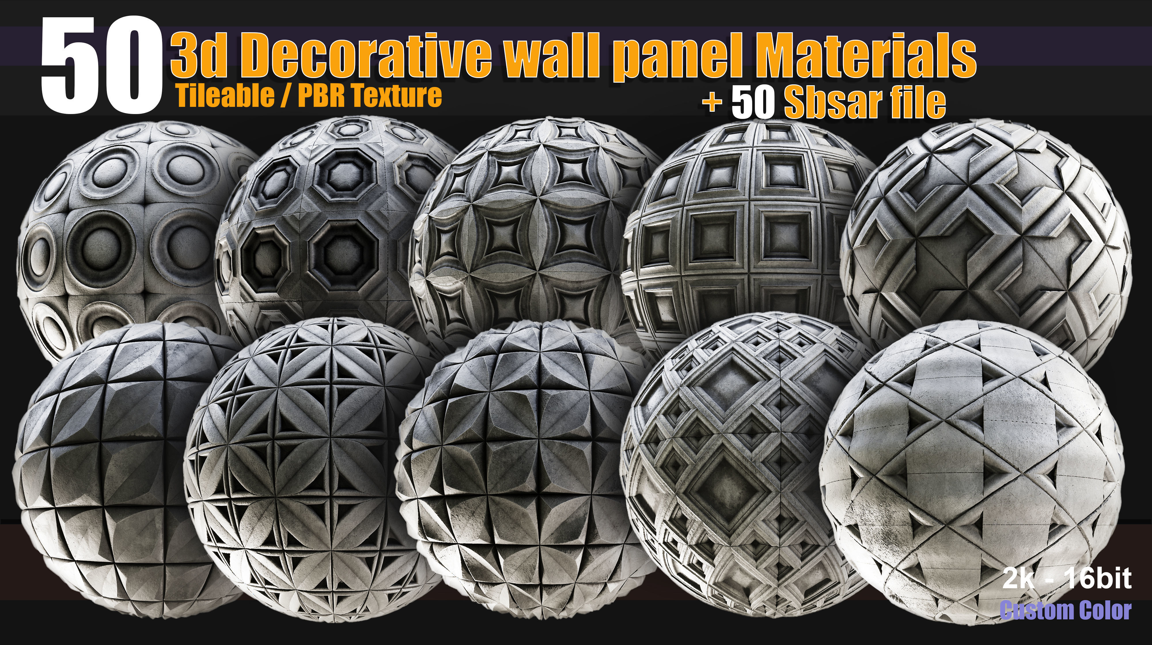 50 3d Decorative wall panel materials Texture | CGTrader