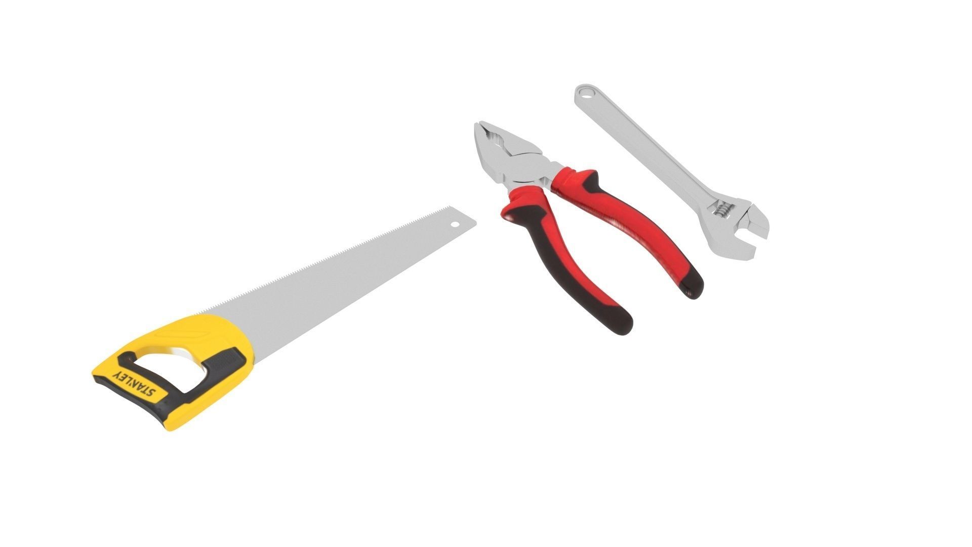 3 Piece Tools Set 3D model | CGTrader