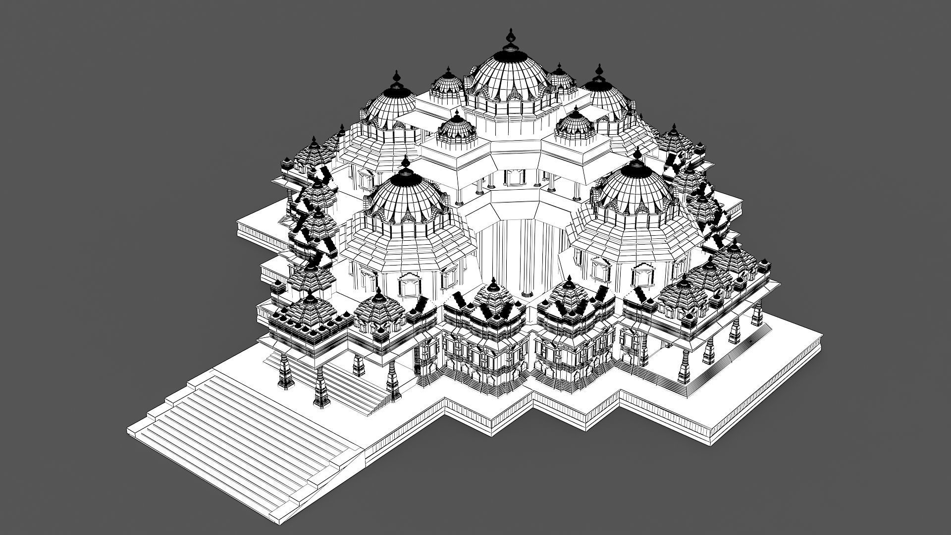 Akshardham Temple 3D model | CGTrader