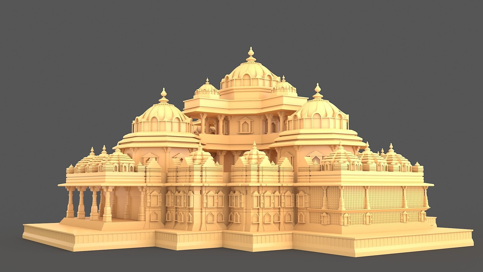 Akshardham Temple 3D model | CGTrader