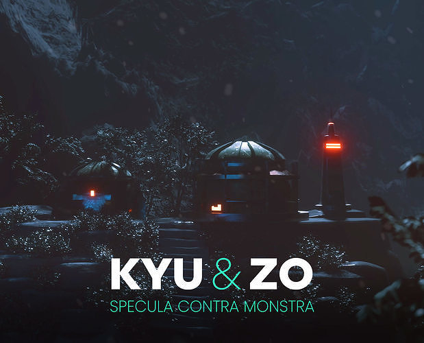 3D model 3d Low Poly Dark Concept Art Scene VR / AR / low-poly animated ...