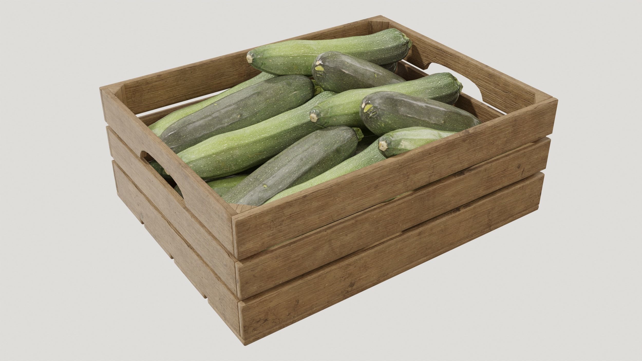 Large Courgette crates 3D model | CGTrader