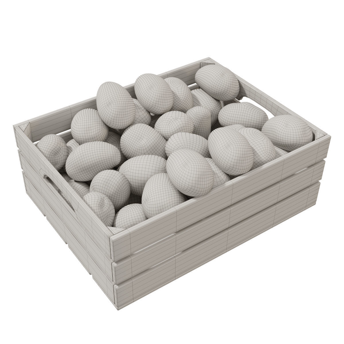 potato crates 3D model | CGTrader