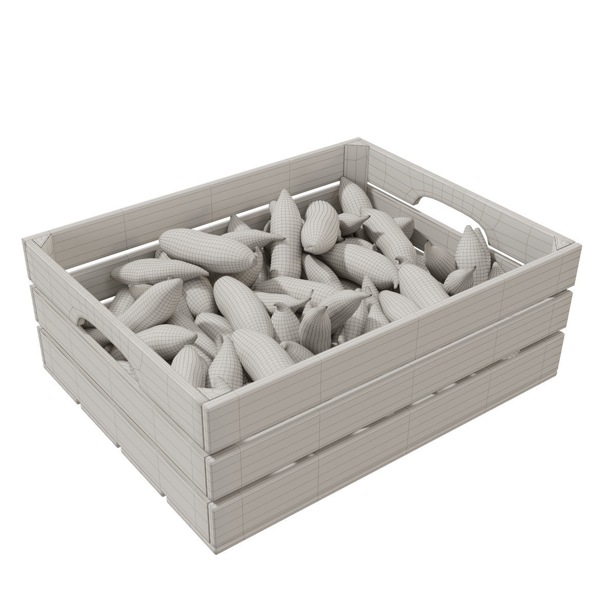 snake gourd crates 3D model | CGTrader